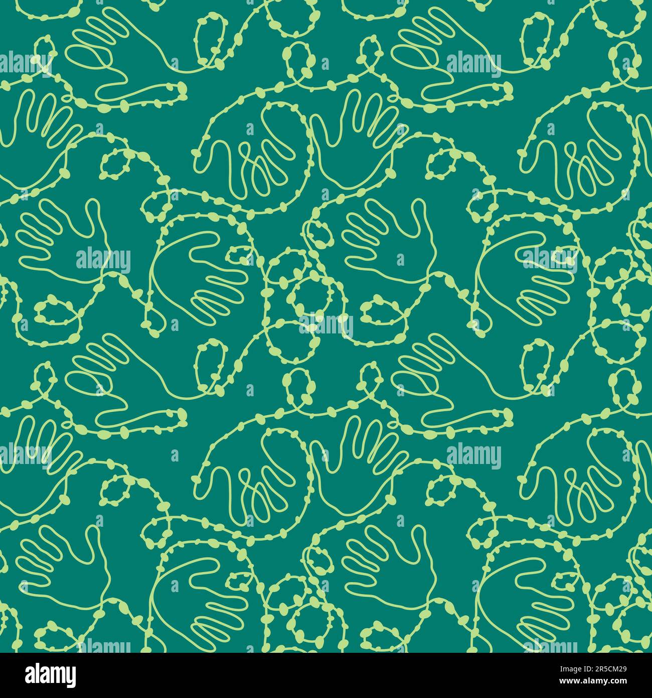 Abstract stripes seamless handprint line art pattern for wrapping paper ...