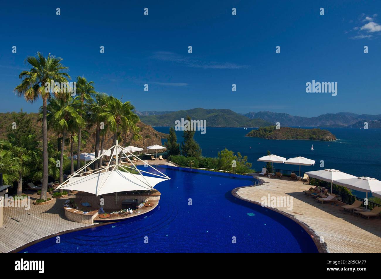 Pool area of the D-Hotel Maris near Marmaris, Turkish Aegean, Turkey ...