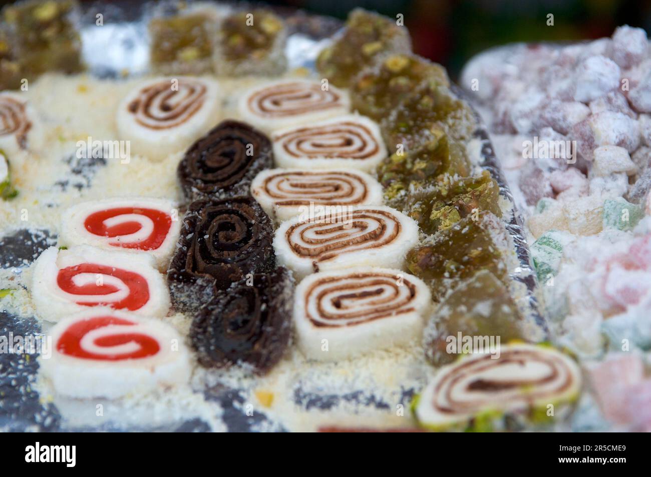 Turkish Delight, Lokum, in Fethiye, Turkish Aegean, Coast, Turkey Stock ...