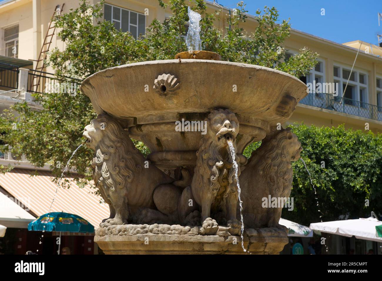 Lion Fountain in Heraklion, Crete, Greece Stock Photo - Alamy