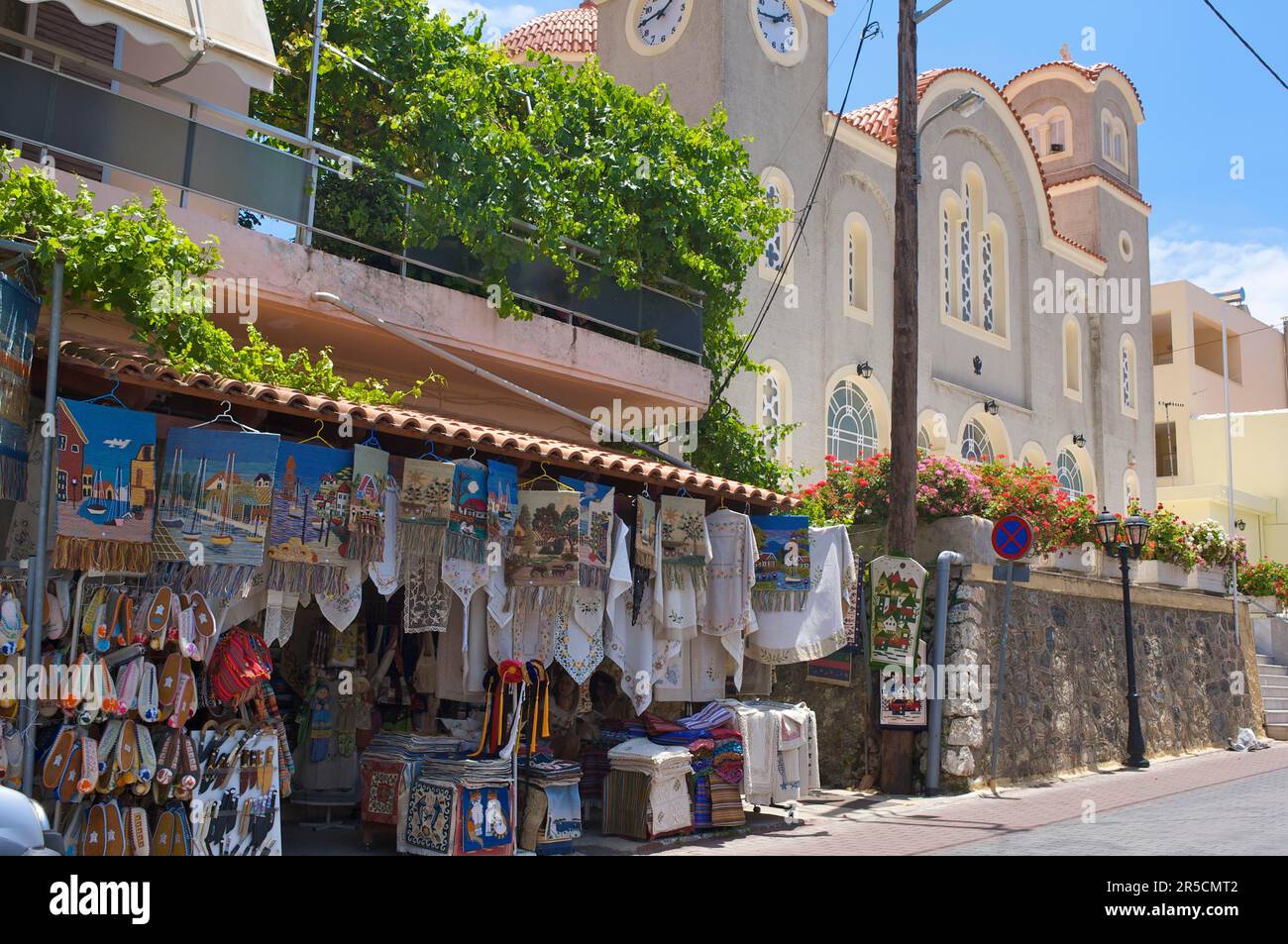 Souvenirs in Spili, Crete, Greece Stock Photo - Alamy