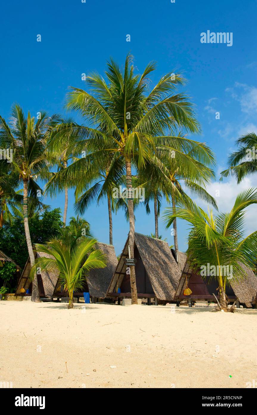 Beach huts at Lamai Beach, Ko Samui Island, Thailand, South Thailand ...