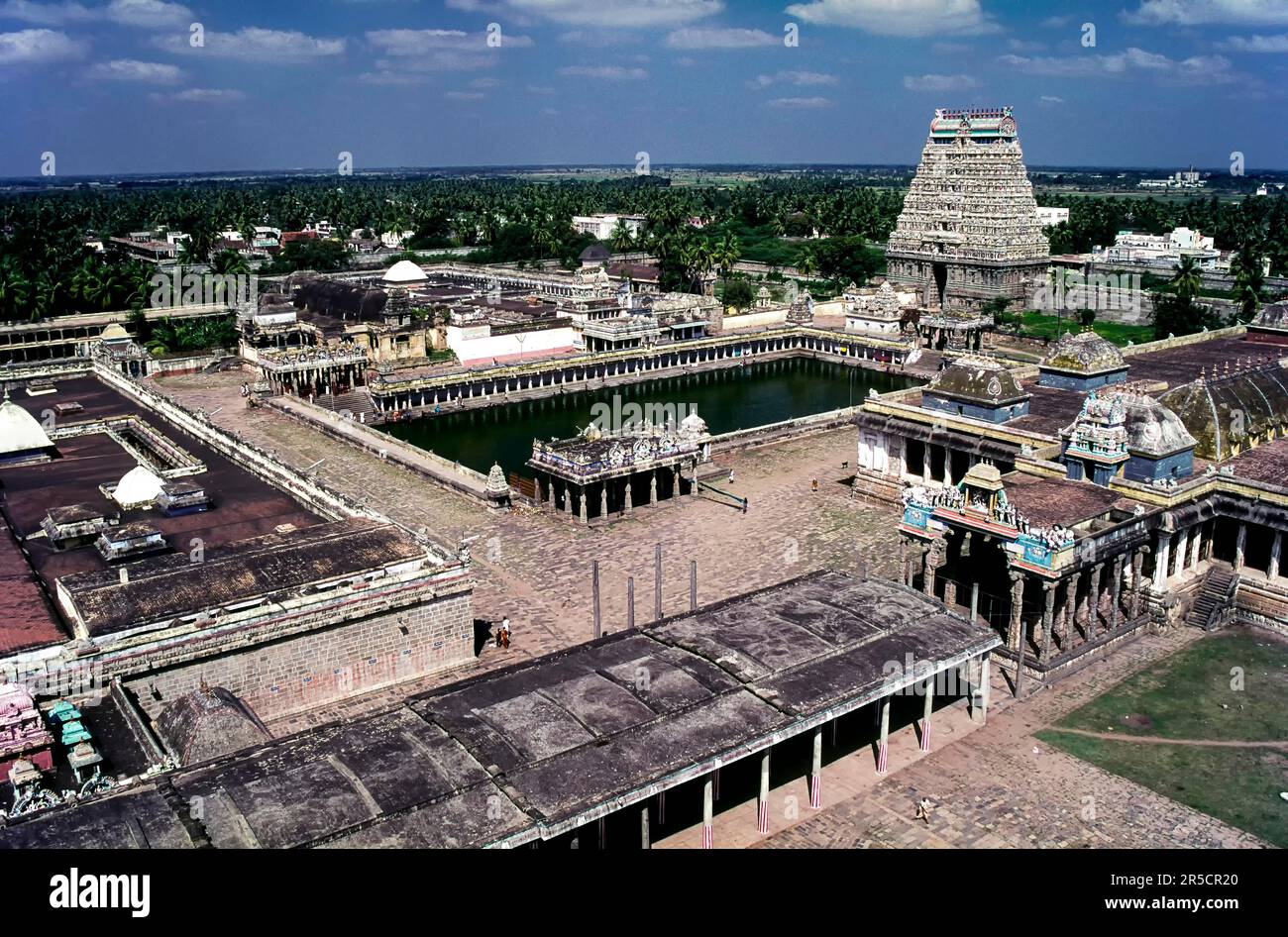 Bird's eye view of Thillai Nataraja temple in Chidambaram, Tamil Nadu ...