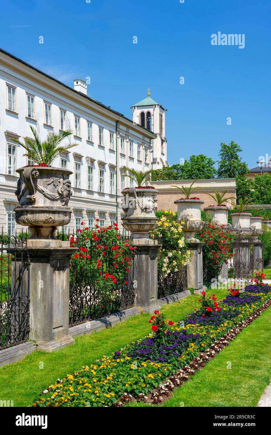 Beautiful Mirabell palace in Salzburg Austria with rose garden and ...