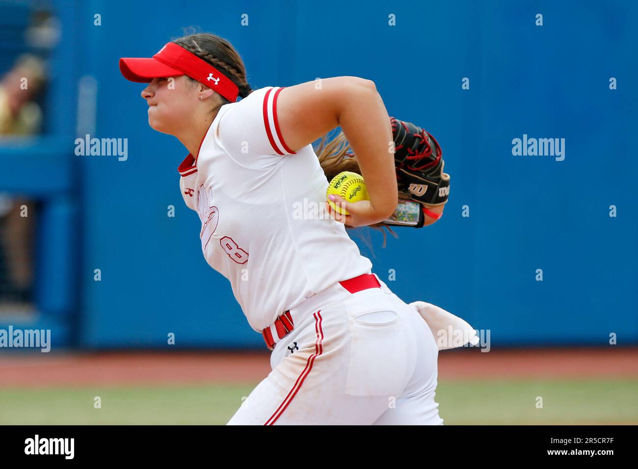 Utah's Mariah Lopez pitches against Washington during the fifth inning ...