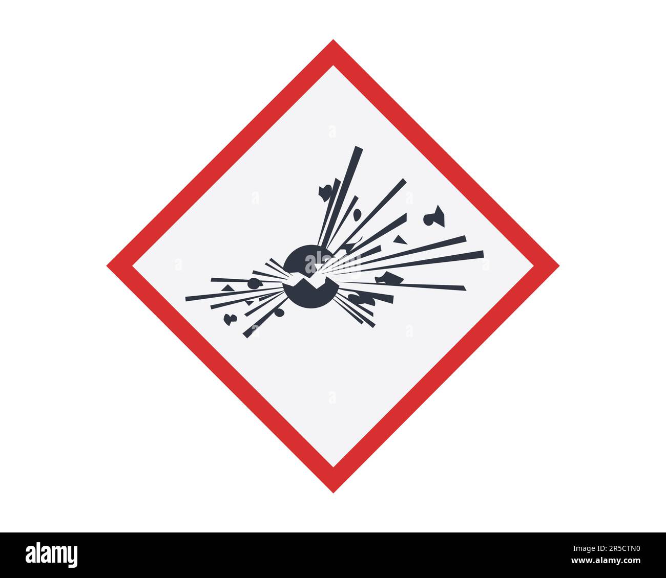 Isolated Exploding Bomb Hazard Symbol. Concept of Labelling of ...