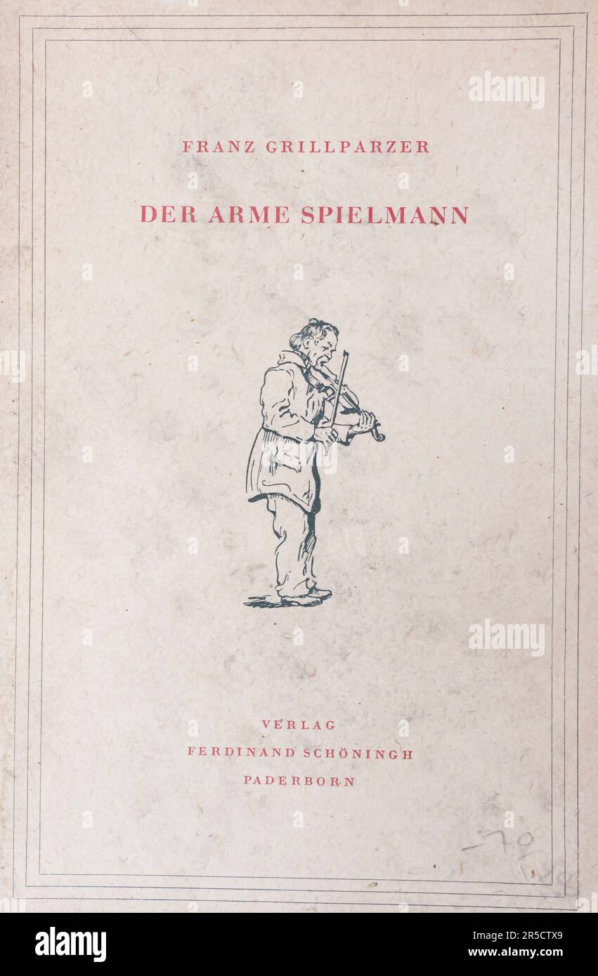 Der Arme Spielmann Book by Franz Seraphim Grillparzer 1848. Verlag ...