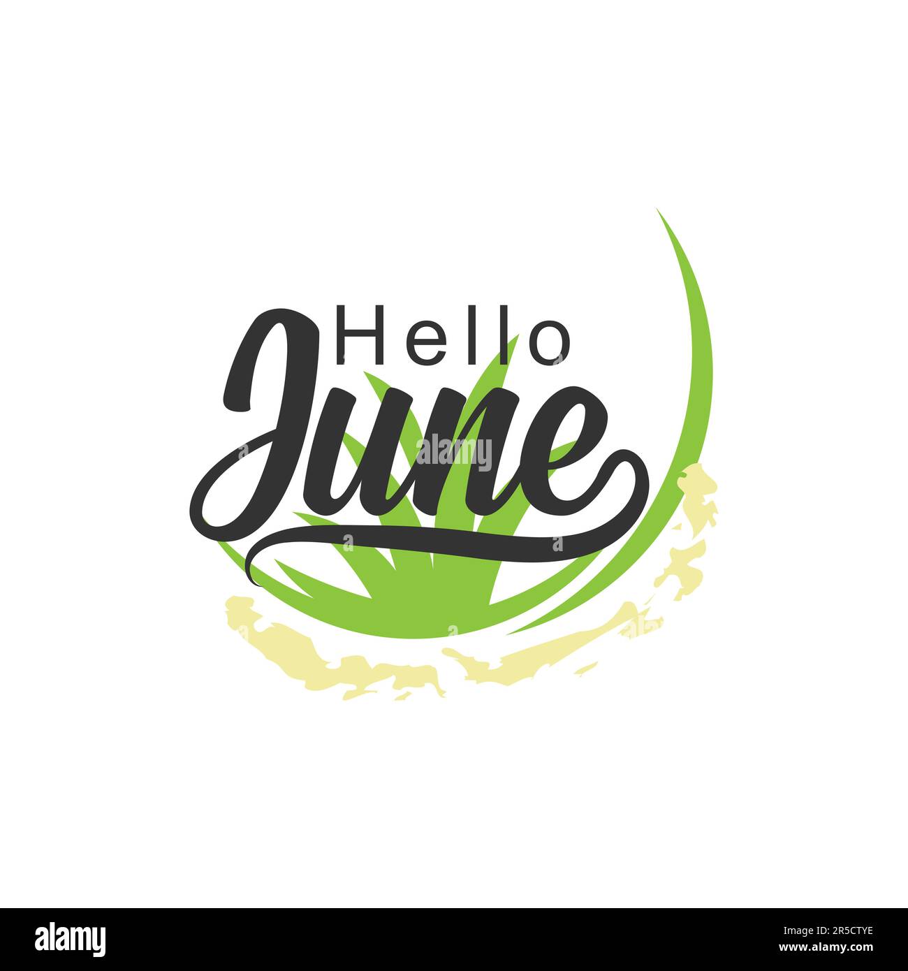 Hello June vector template. Design for banner, greeting cards or print ...