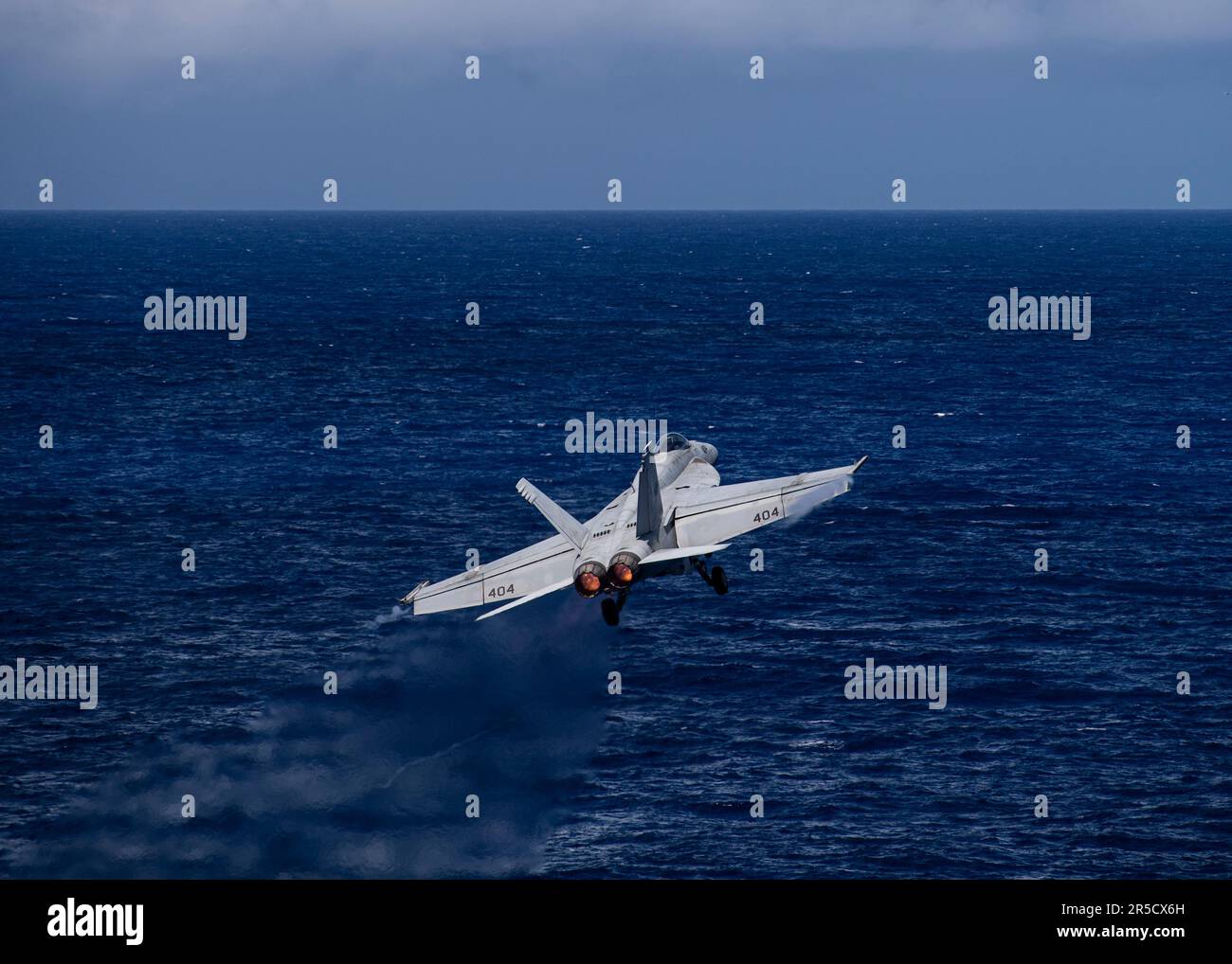 230602-N-MH015-1085 PACIFIC OCEAN (June 2, 2023) An F/A-18E Super Hornet from the “Blue Diamonds ...