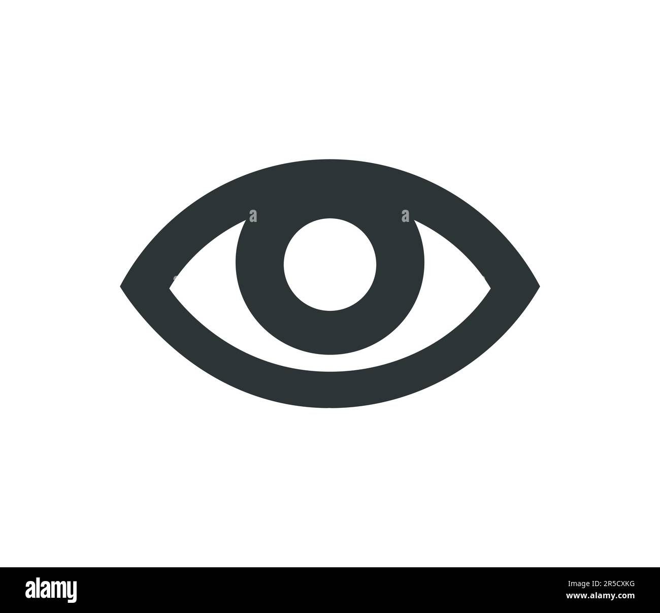 Monochromatic Simple Human Eye Symbol. Vector Illustation Stock Vector ...