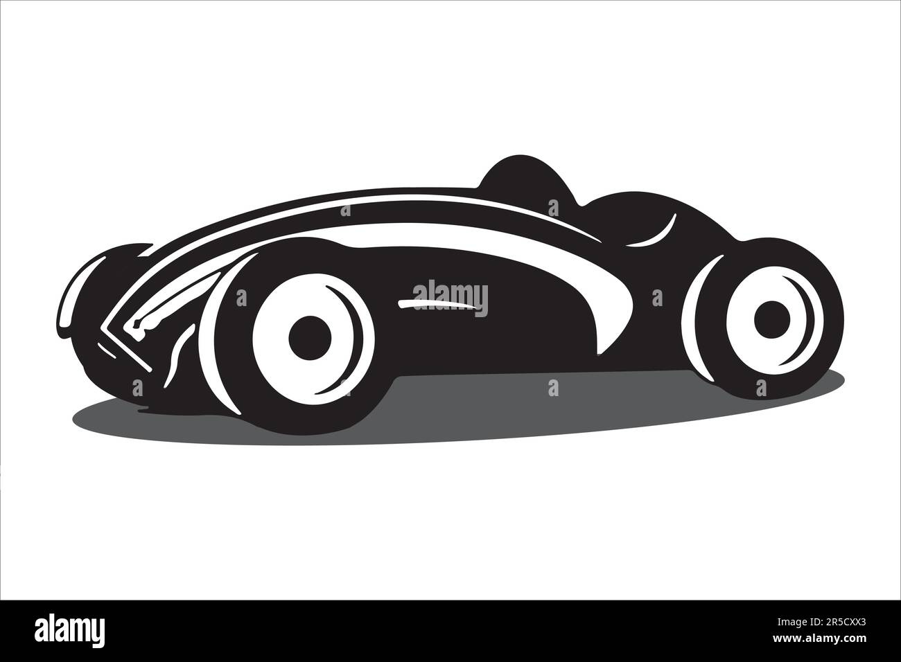 Classic car at high speed Stock Vector Images - Alamy
