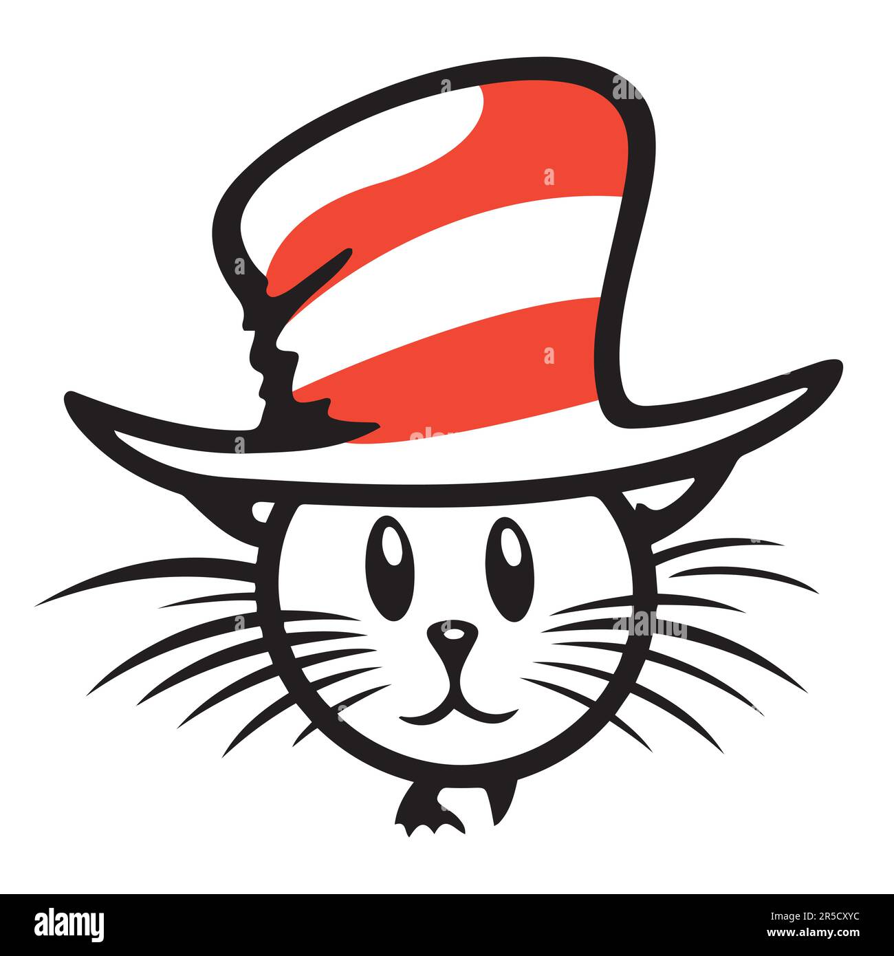 Dr Seuss cat in the hat. Hat, mustaches Stock Vector Image & Art - Alamy