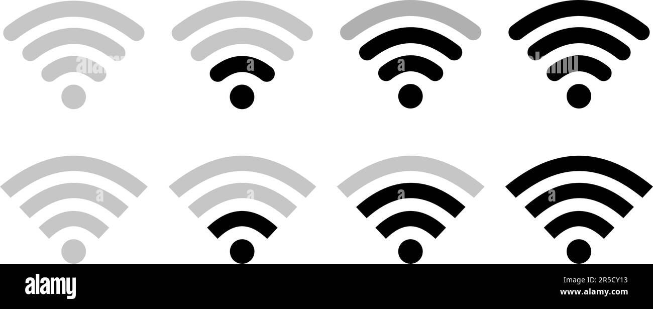WiFi icons. Wireless. Internet Connection. Vector illustration Stock ...