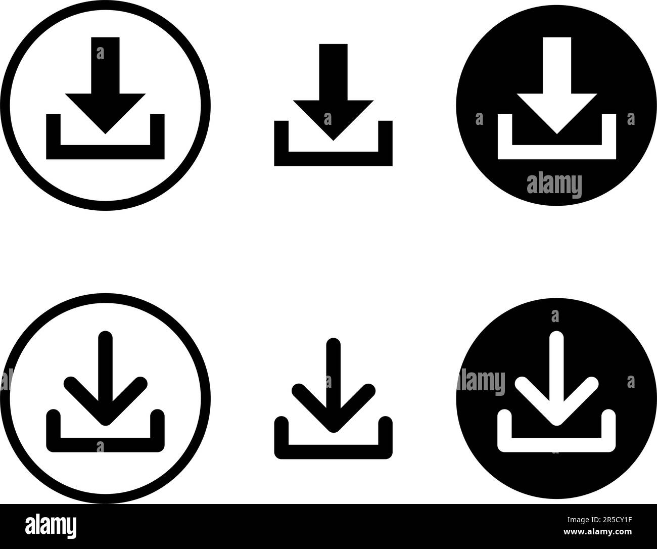 Set of download icons. Vector illustration Stock Vector Image & Art - Alamy