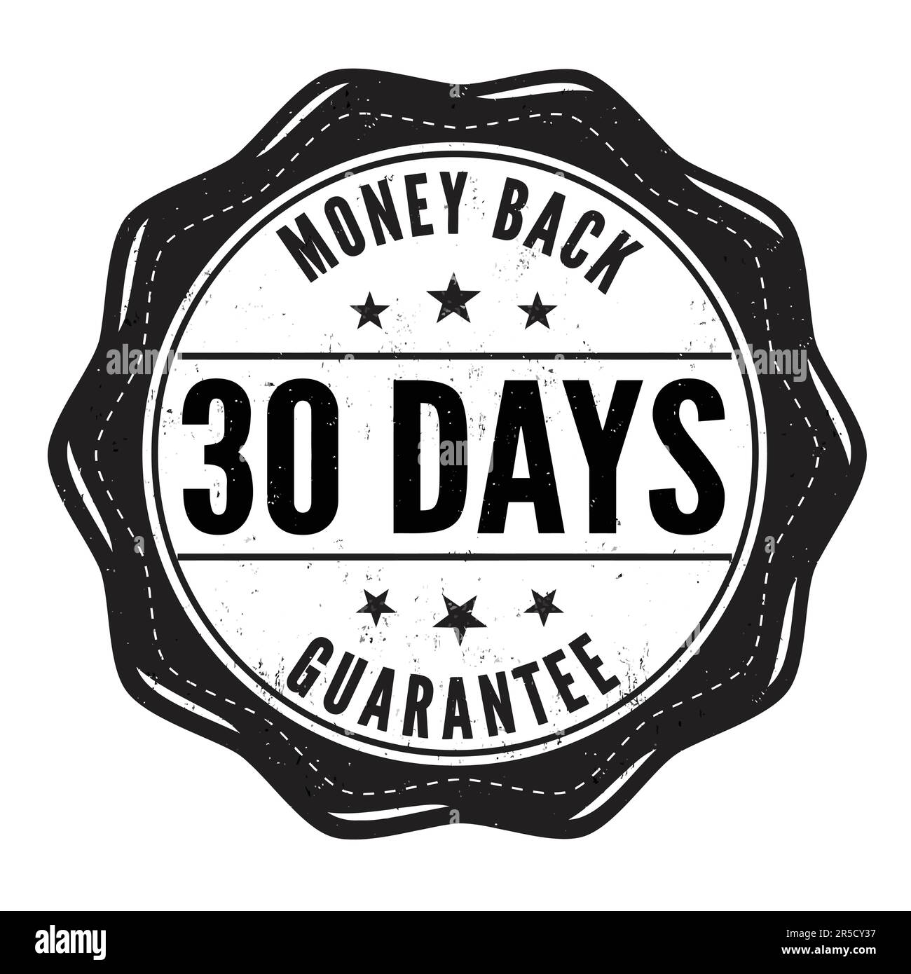 Money back 30 days grunge rubber stamp on white background, vector ...