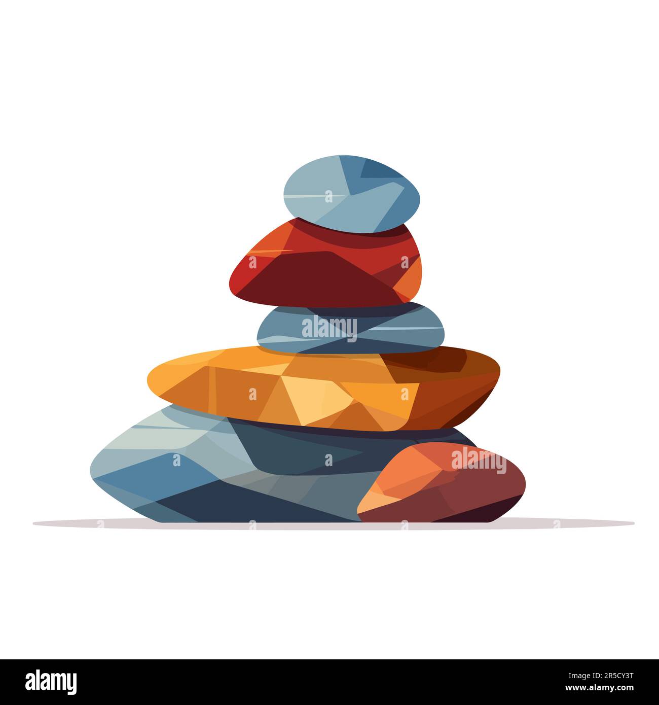 Cartoon set of stones. Colorful stones. Magic stones set. Vector ...