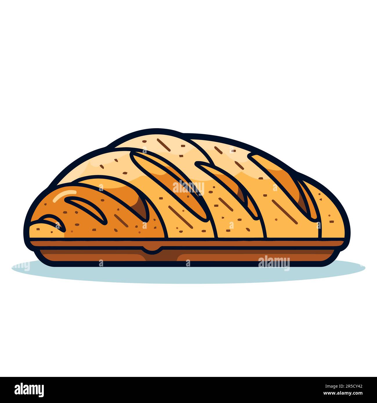 Image of bread. Bread loaf isolated on white background. Vector ...