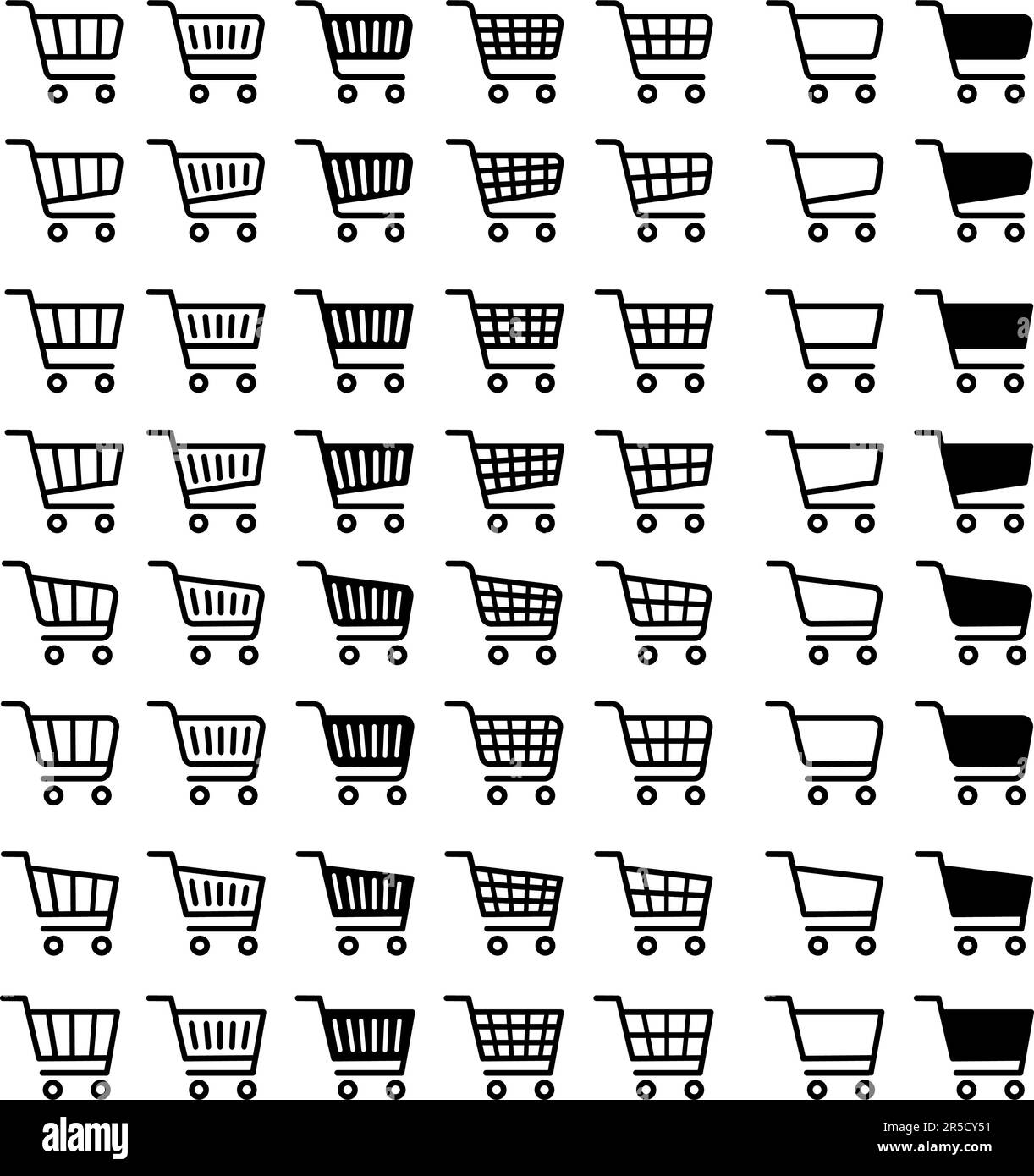 Shopping cart icons. Vector illustration Stock Vector Image & Art - Alamy