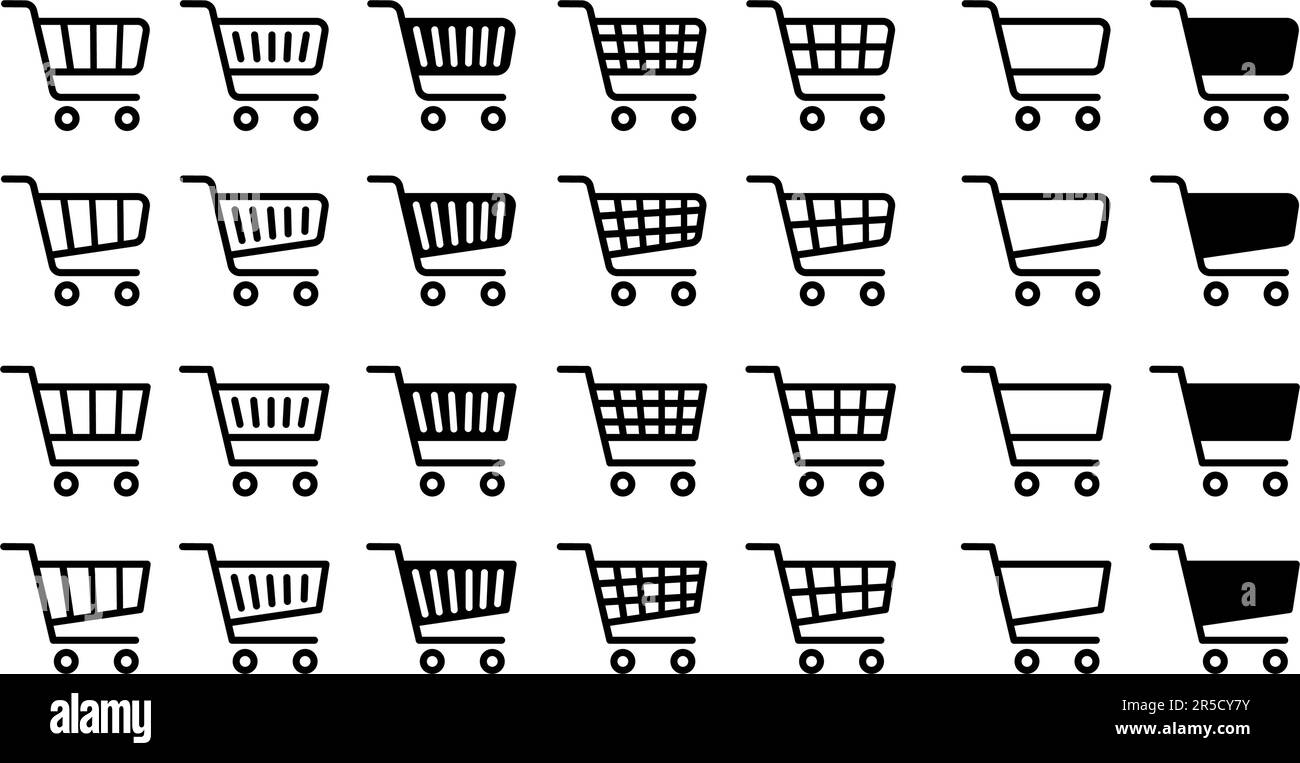 Shopping cart icons. Vector illustration Stock Vector Image & Art - Alamy
