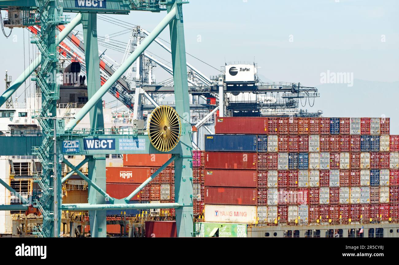 LOS ANGELES, CALIFORNIA - April 22, 2023: The Port of Los Angeles ...