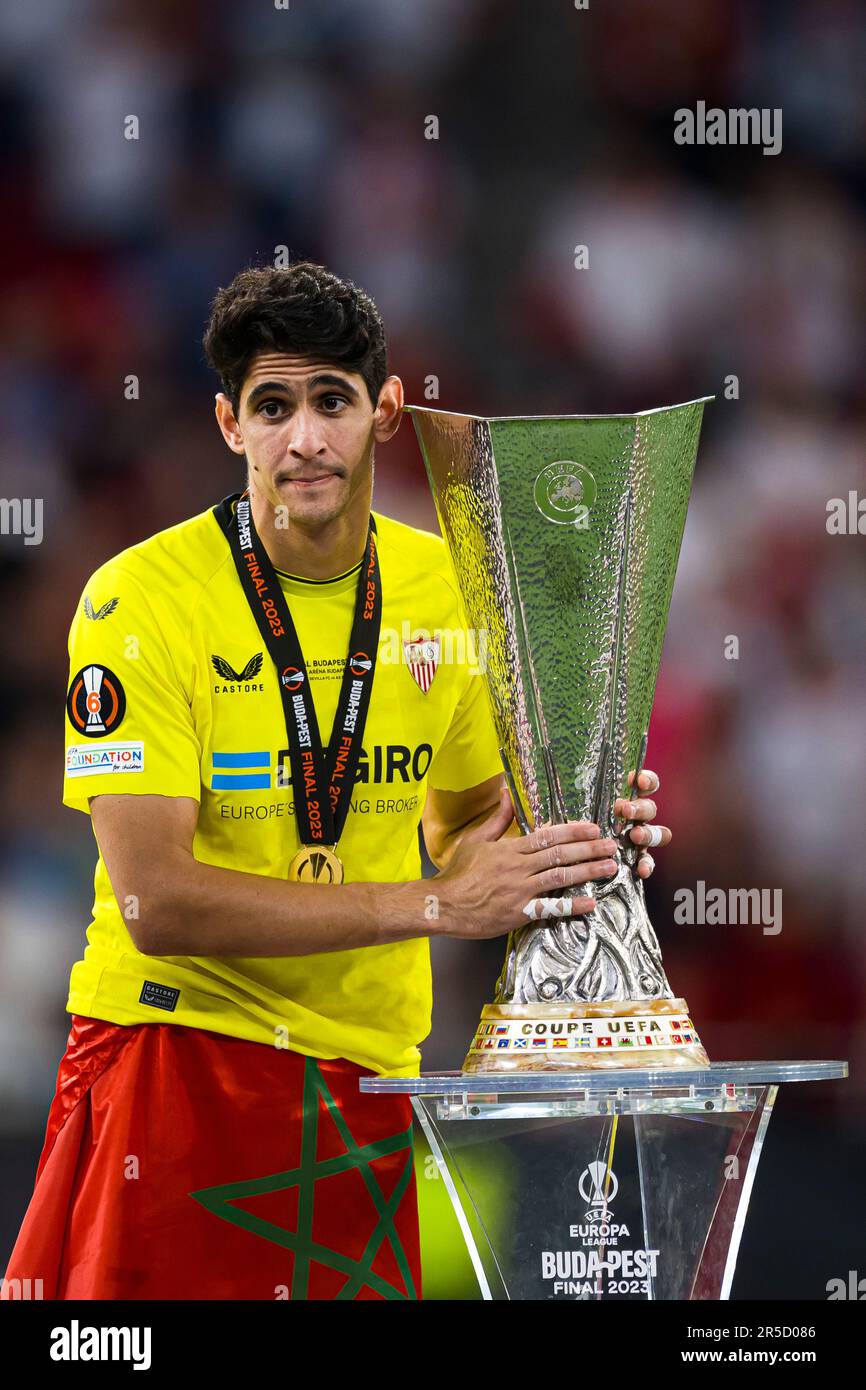 Budapest, Hungary. 1 June 2023. Bono of Sevilla FC poses for a photo ...