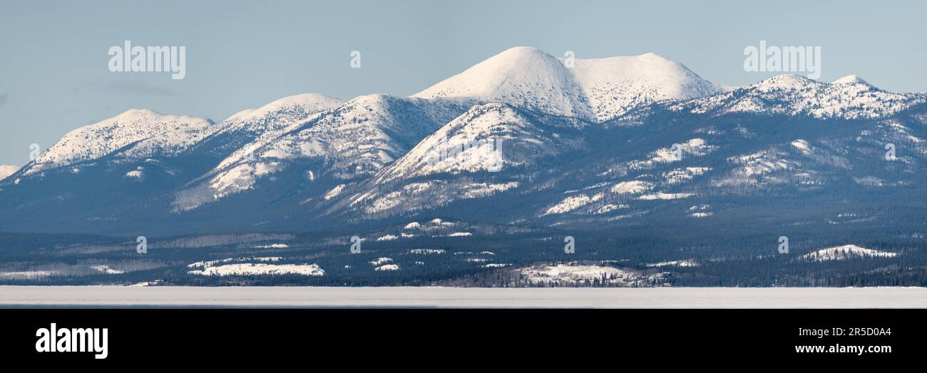Panoramic scenic views in northern Canada during early spring, late ...