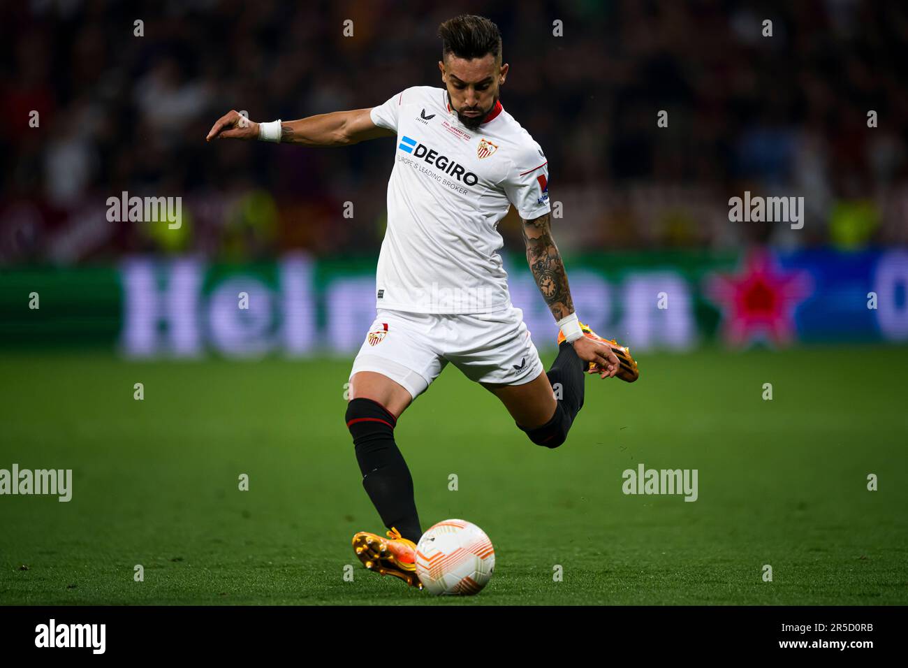 Budapest, Hungary. 31 May 2023. Alex Telles of Sevilla FC in action ...