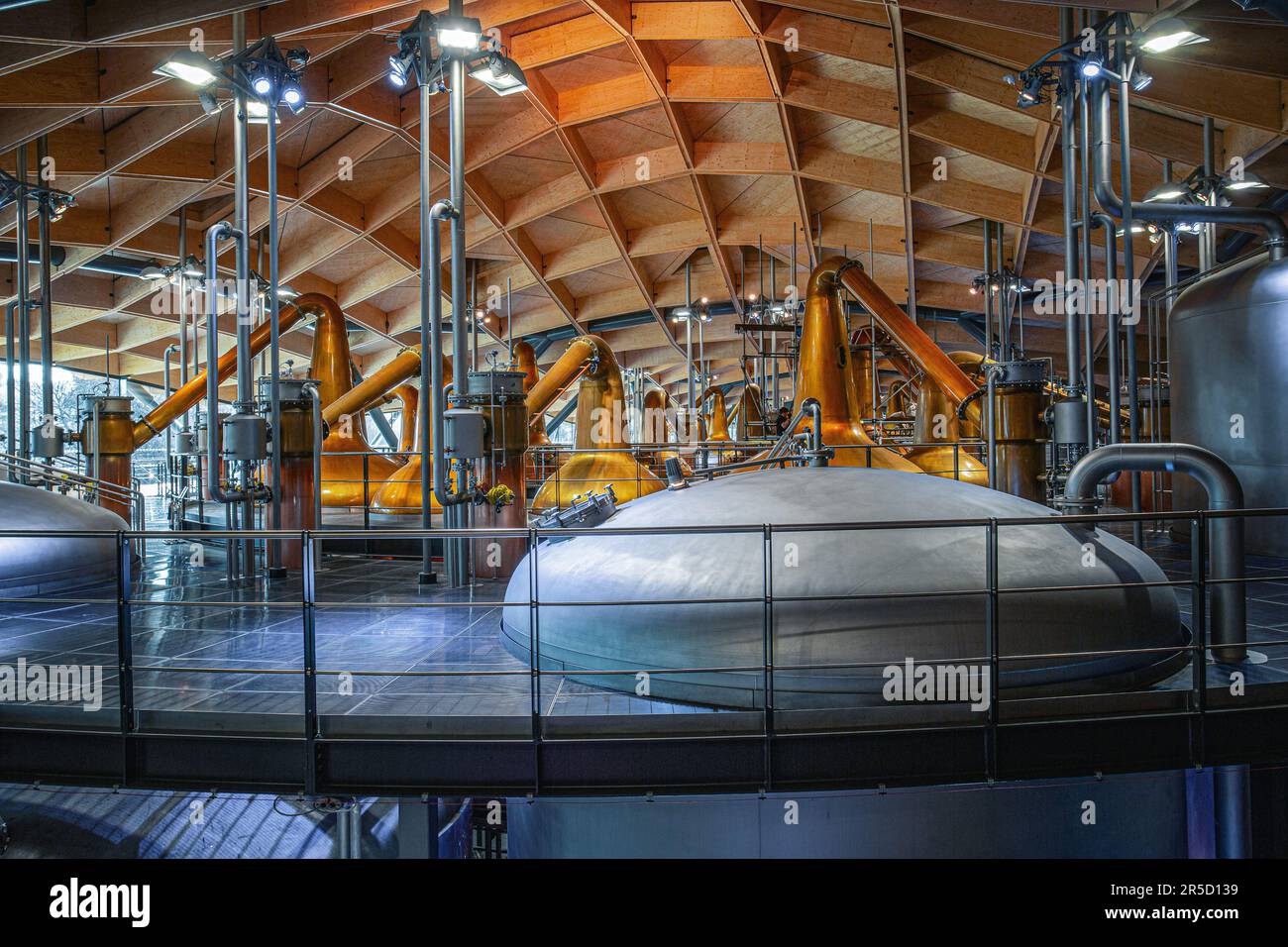 Interior of new Scotch Whisky distillery at The Macallan distillery in ...