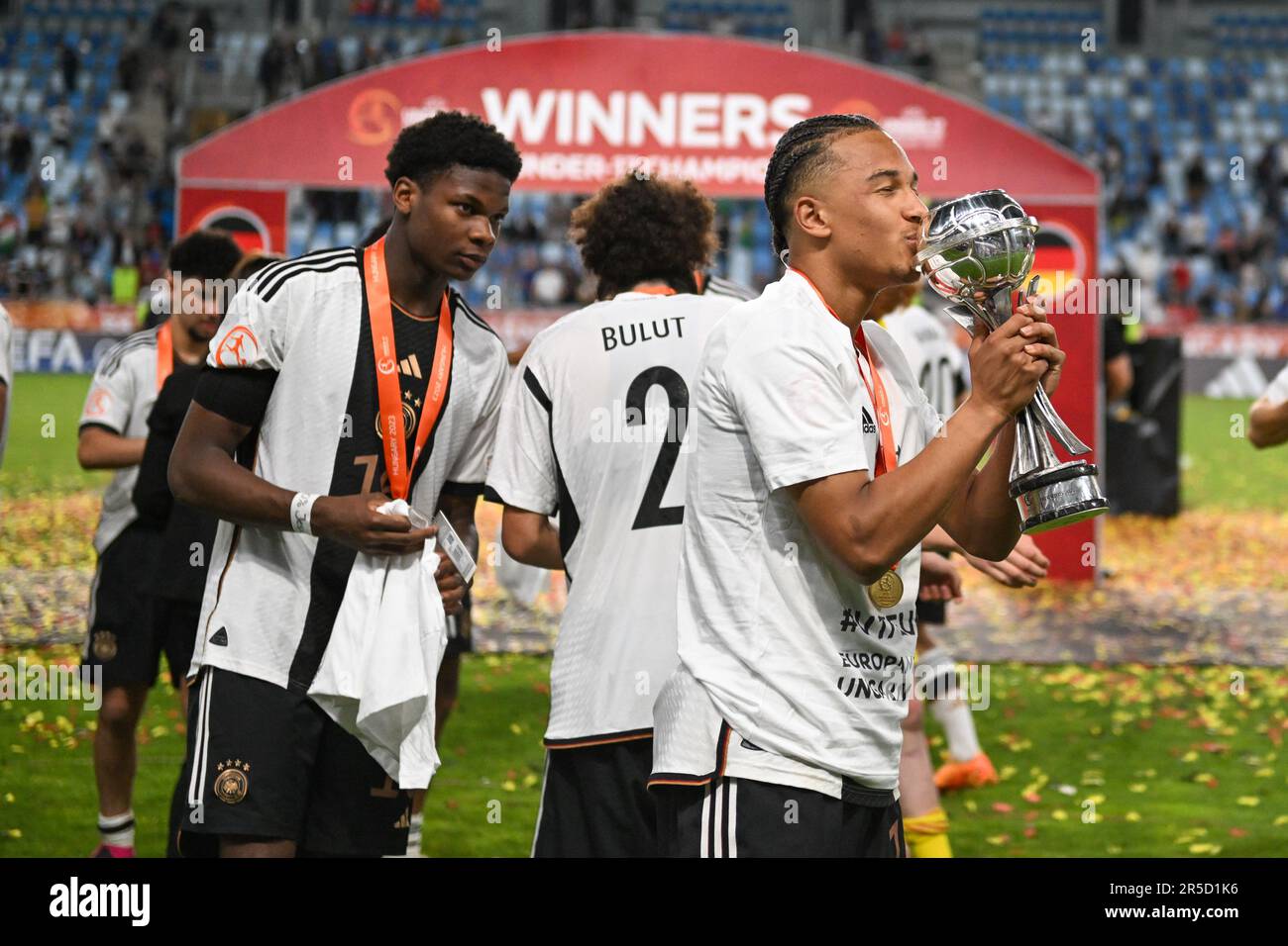Budapest, Hungary. 02nd June, 2023. Happiness of Germany U17 after win ...