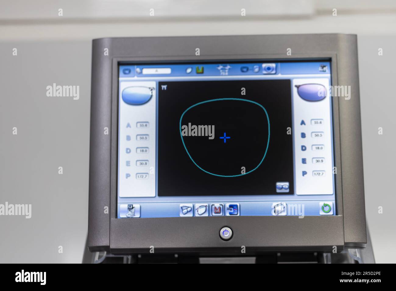 Istanbul, Turkey May 28, 2023; Optical Lens Cutter Eyeglass Cutting ...