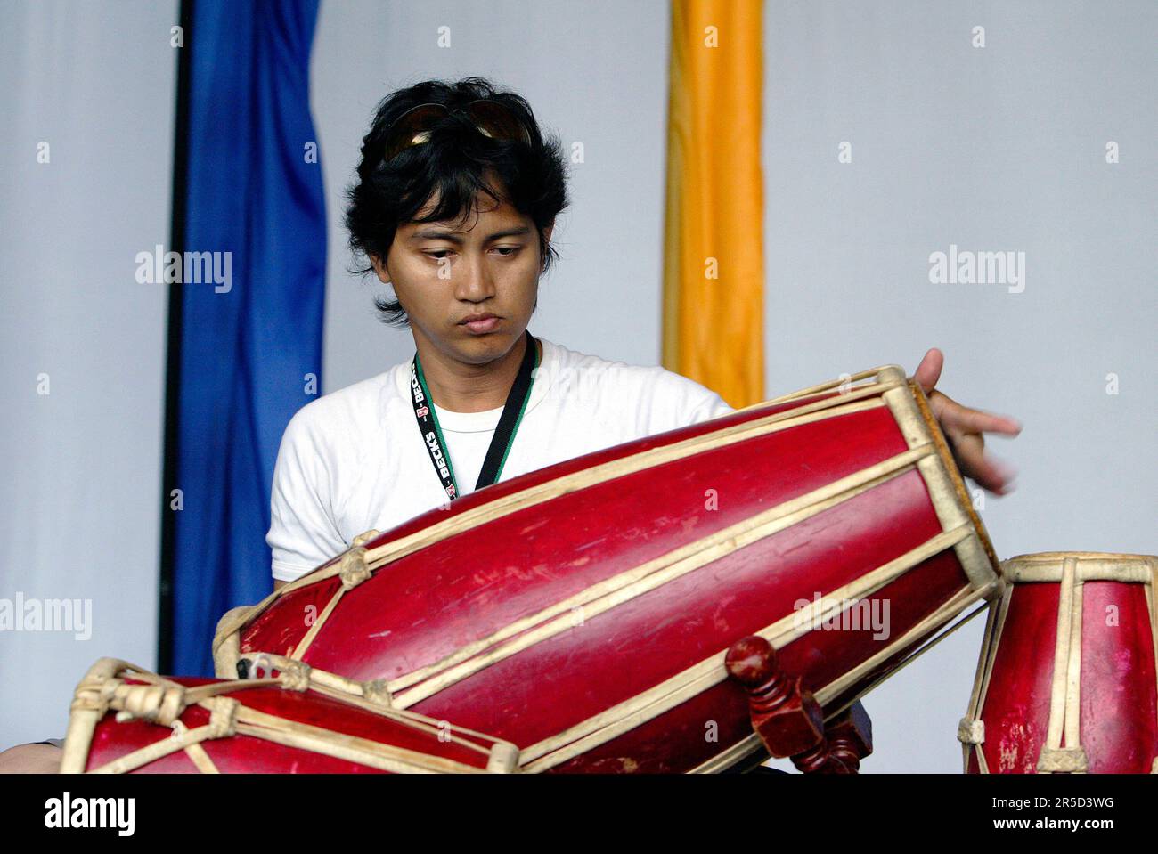 Deva Permana, of the Noite Brasil ensemble, performing for the Jazz In ...