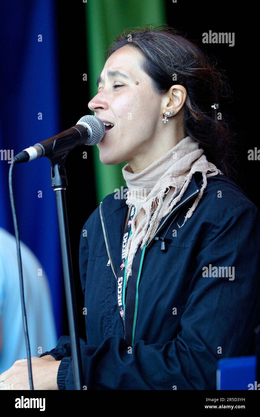 Singer Kátia Moraes, of the Noite Brasil ensemble, performing for the ...