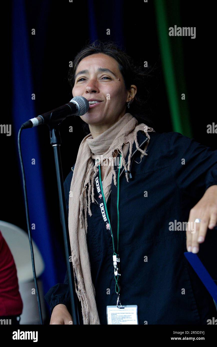 Singer Kátia Moraes, of the Noite Brasil ensemble, performing for the ...