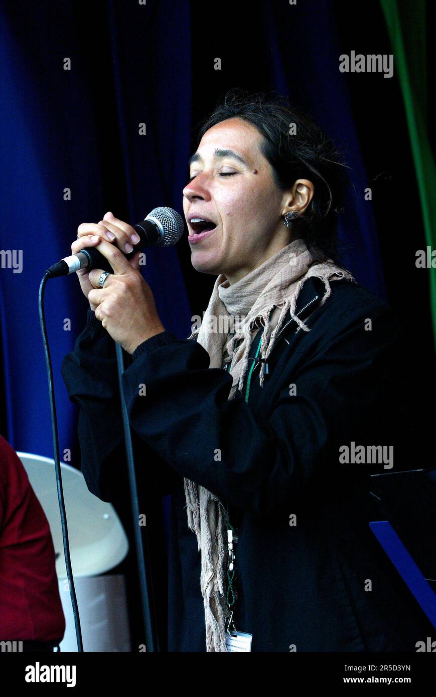 Singer Kátia Moraes, of the Noite Brasil ensemble, performing for the ...
