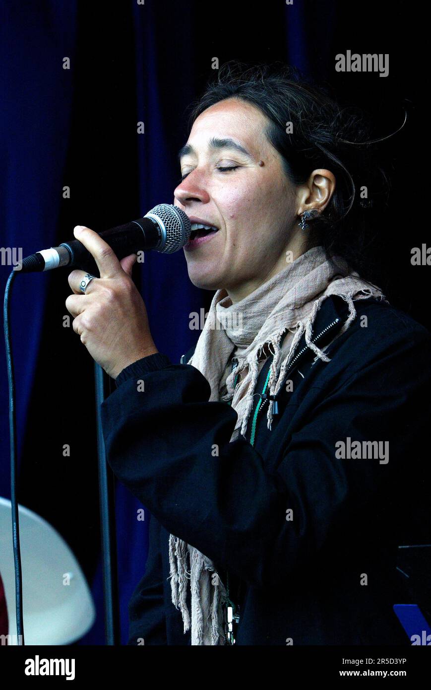 Singer Kátia Moraes, of the Noite Brasil ensemble, performing for the ...