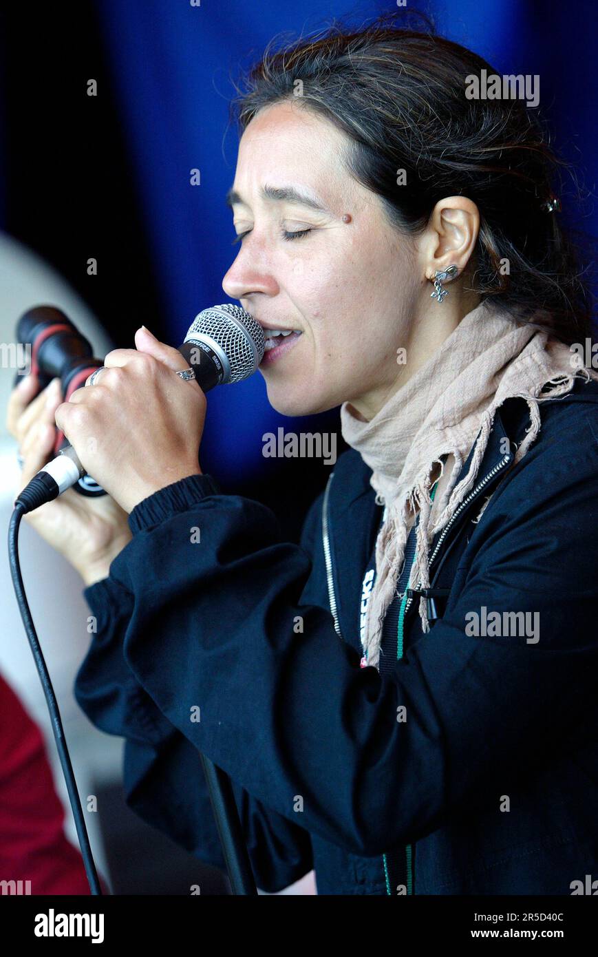 Singer Kátia Moraes, of the Noite Brasil ensemble, performing for the ...
