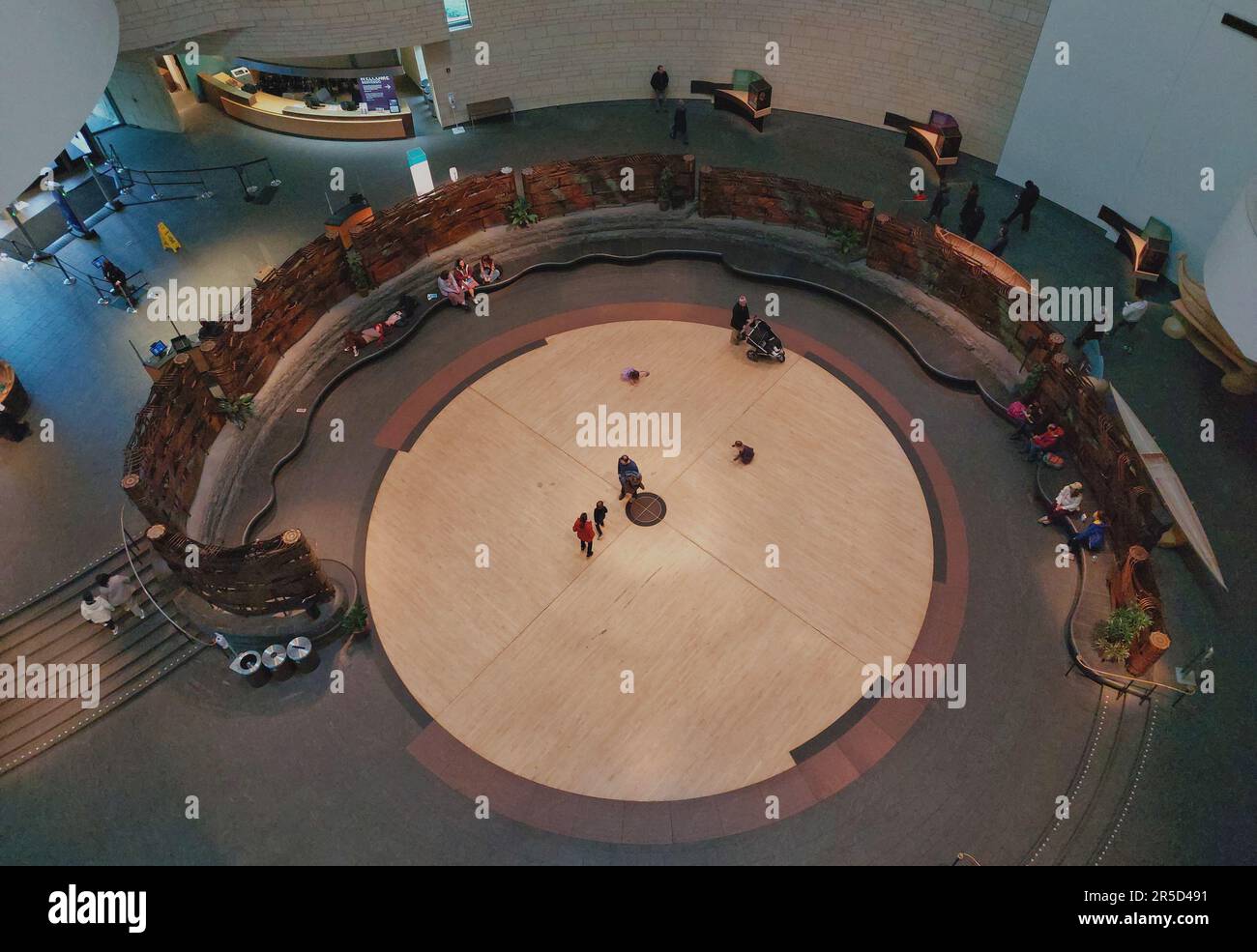 The foyer in the National Museum of the American Indian in Washington ...