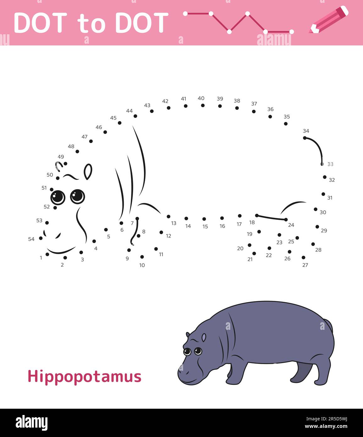 Numbers game Dot to dot. Math game for kids Stock Vector Image & Art ...