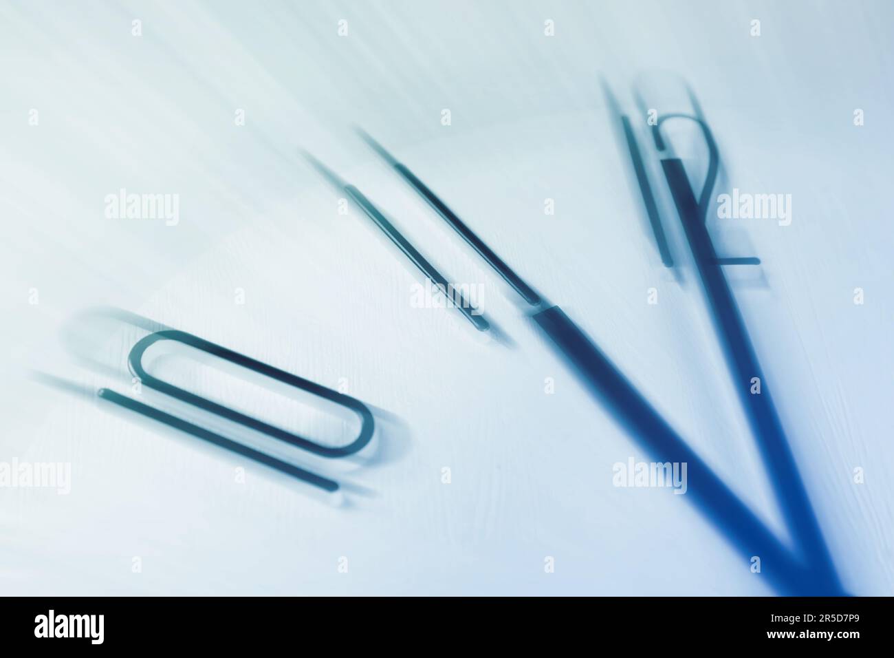 Fleeting time concept. Clock on light background, closeup. Motion ...