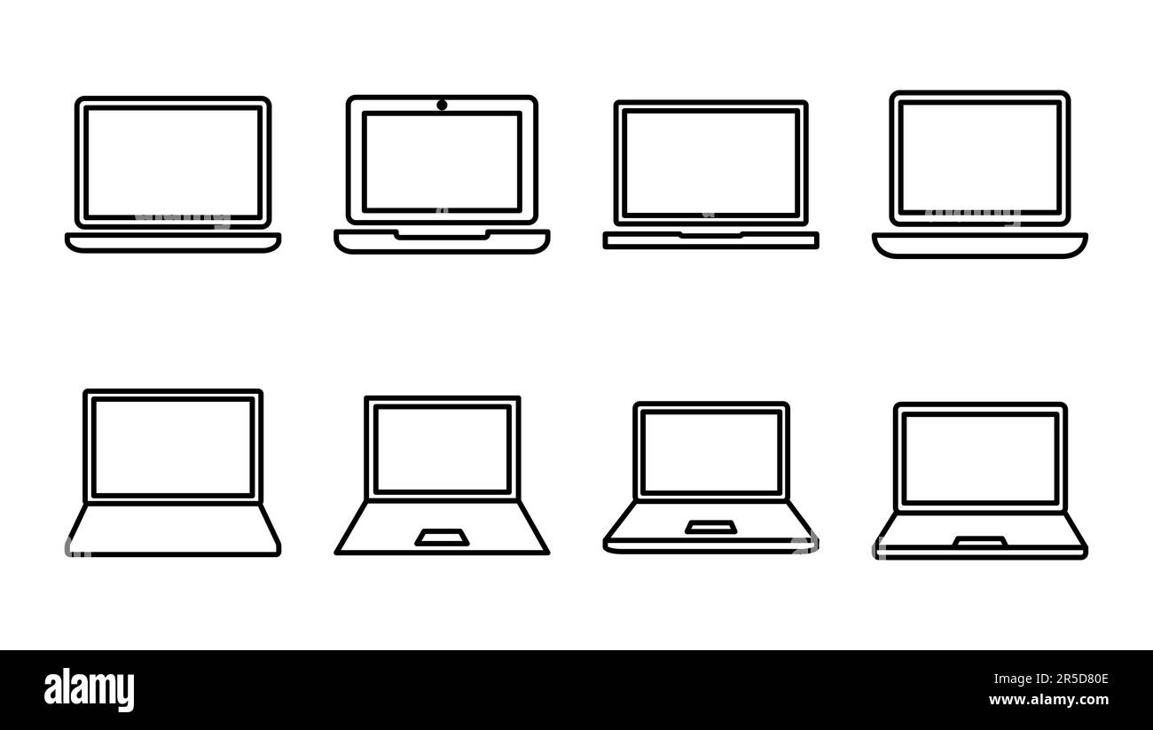 Laptop icon set. computer icon vector Stock Vector Image & Art - Alamy