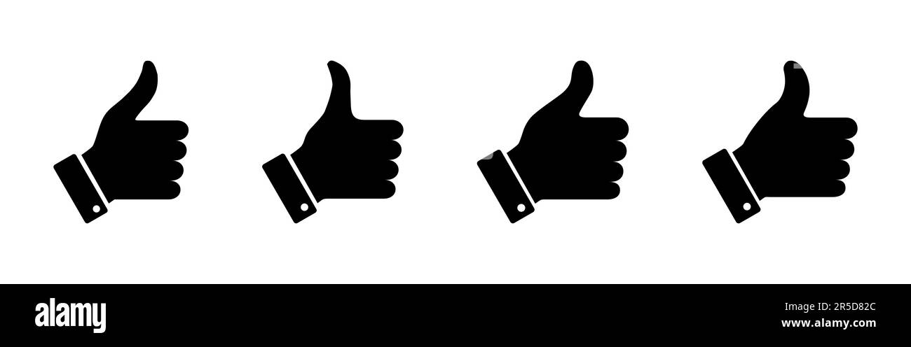 Thumbs up icon set. Hand like. Like icon vector Stock Vector Image ...