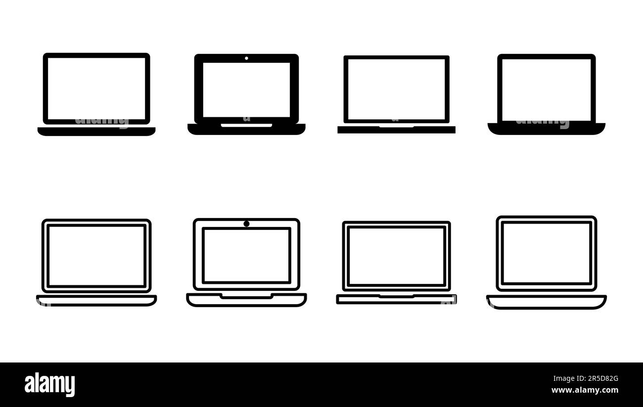 Laptop icon set. computer icon vector Stock Vector Image & Art - Alamy