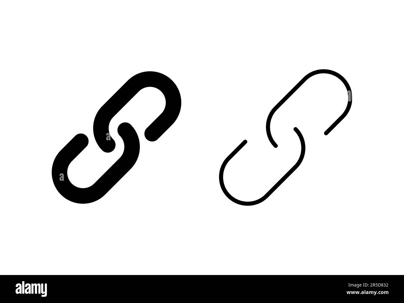 Link icon set. Hyperlink chain symbol Stock Vector Image & Art - Alamy