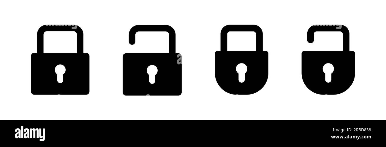 Lock icon set. Padlock icon vector. Encryption icon. Security symbol Stock Vector Image & Art ...
