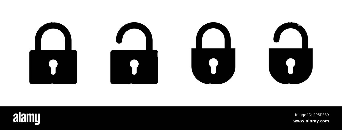 Lock icon set. Padlock icon vector. Encryption icon. Security symbol Stock Vector Image & Art ...