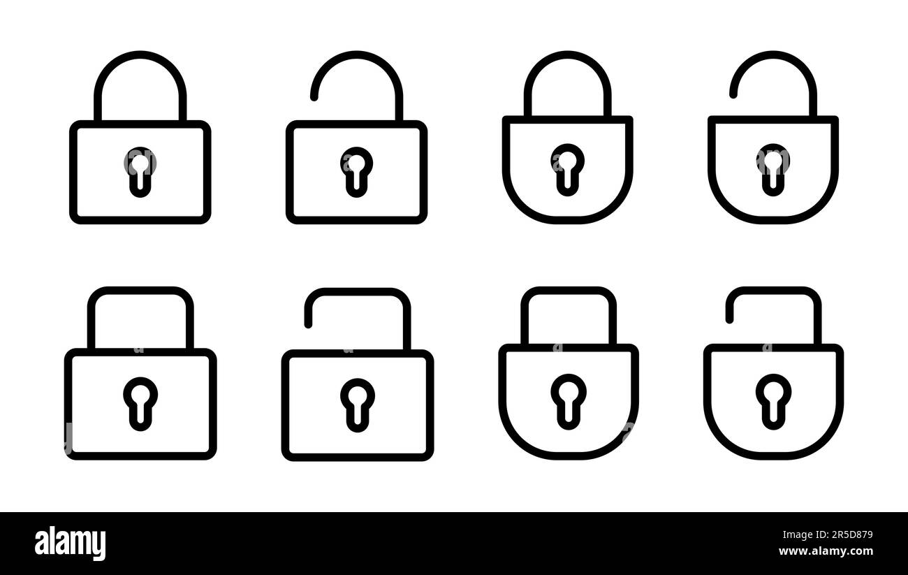 Lock Icon Set Padlock Icon Vector Encryption Icon Security Symbol Stock Vector Image And Art