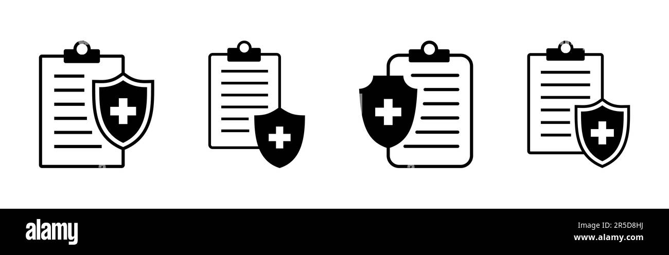 Medical insurance icon set. health insurance icon Stock Vector Image ...