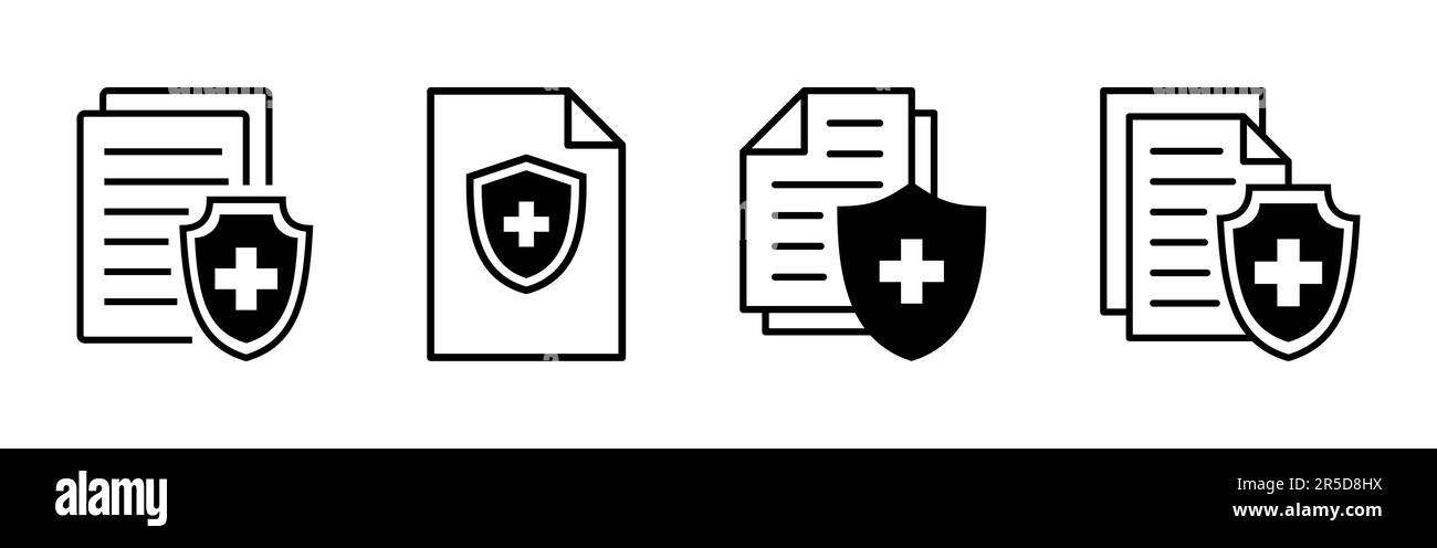 Medical insurance icon set. health insurance icon Stock Vector Image ...