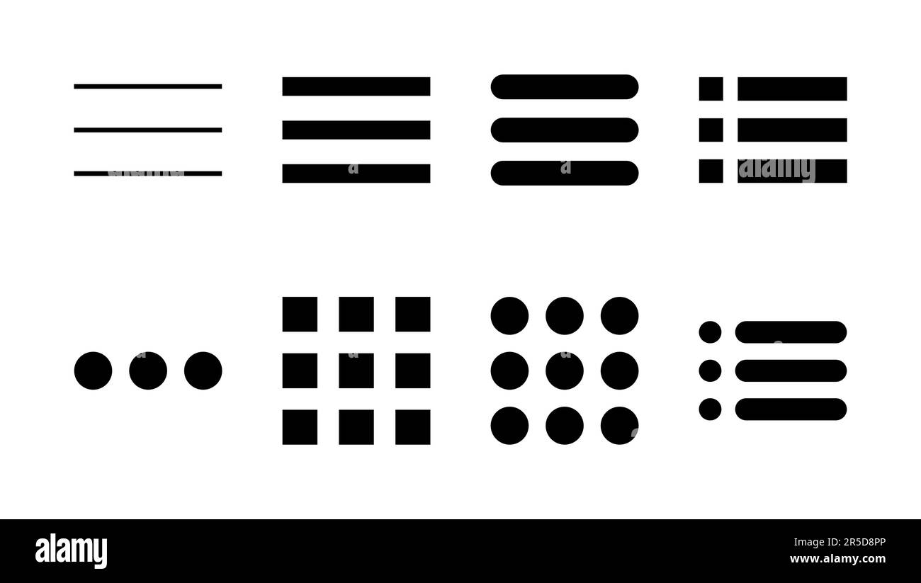 Menu Icon set. web menu icon. hamburger menu symbol Stock Vector Image ...