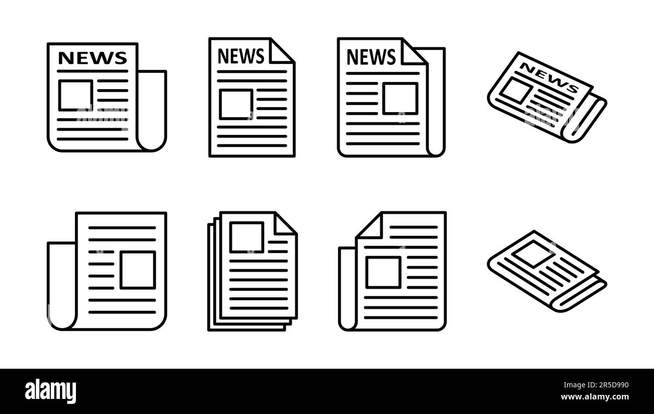 Newspaper icon set. news paper vector sign Stock Vector Image & Art - Alamy